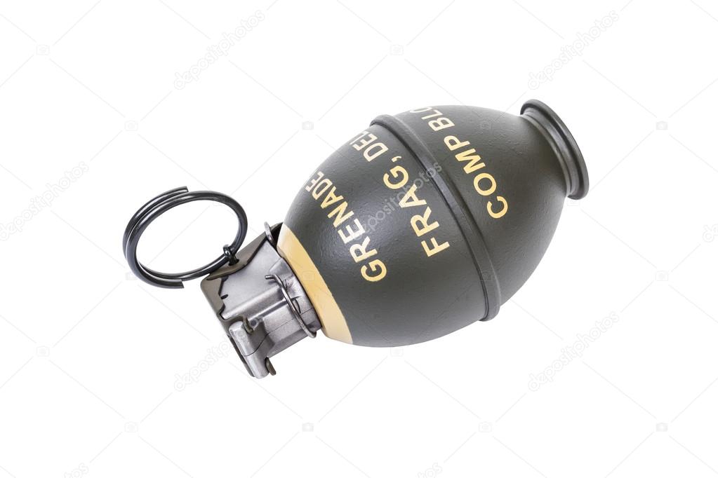 M26 FRAG model, weapon army,standard timed fuze hand grenade on — Stock ...
