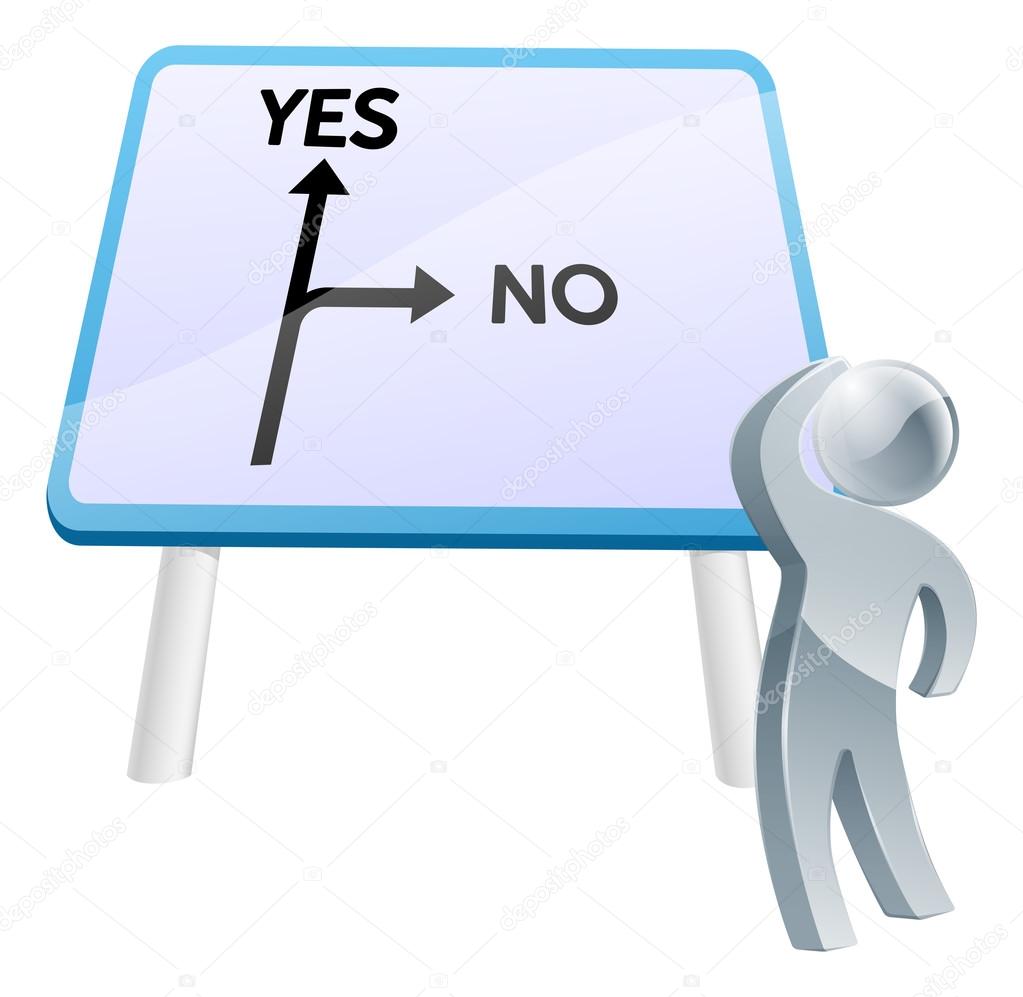 Yes or No sign Stock Vector by ©Krisdog 101604222