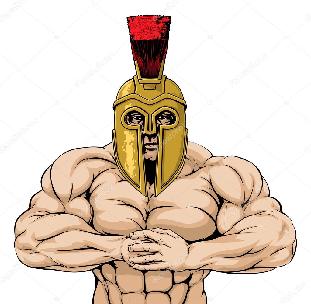 Strong Spartan or Trojan Mascot — Stock Vector © Krisdog #116035534
