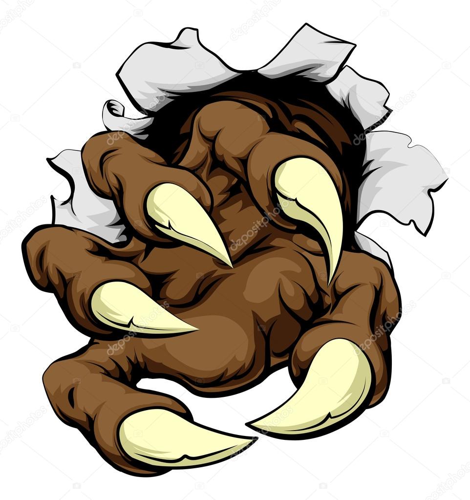 Claws Ripping Through Paper