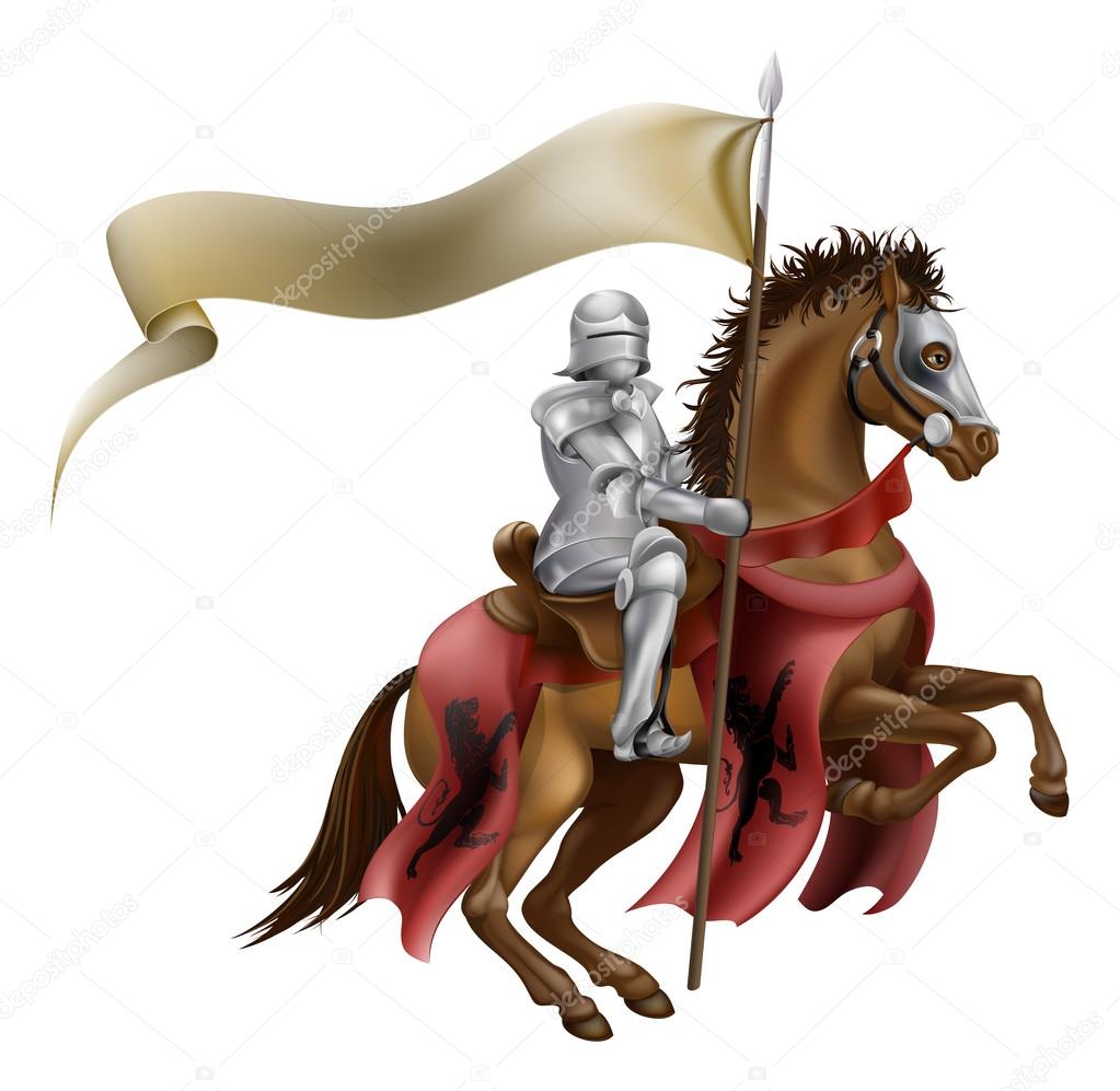 Chevalier médiéval à cheval image vectorielle par Krisdog ...