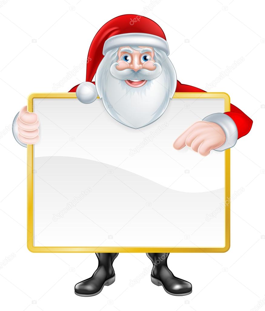 Cartoon Santa Sign Stock Vector Image by ©Krisdog #99920996