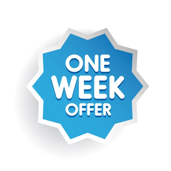 One week offer label red — Stock Vector © Grounder #111956864