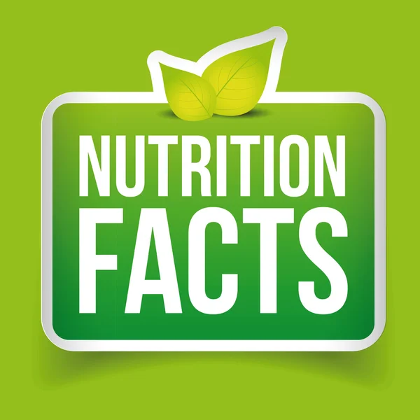 Etiqueta de información nutricional con código de barras Vector de ...