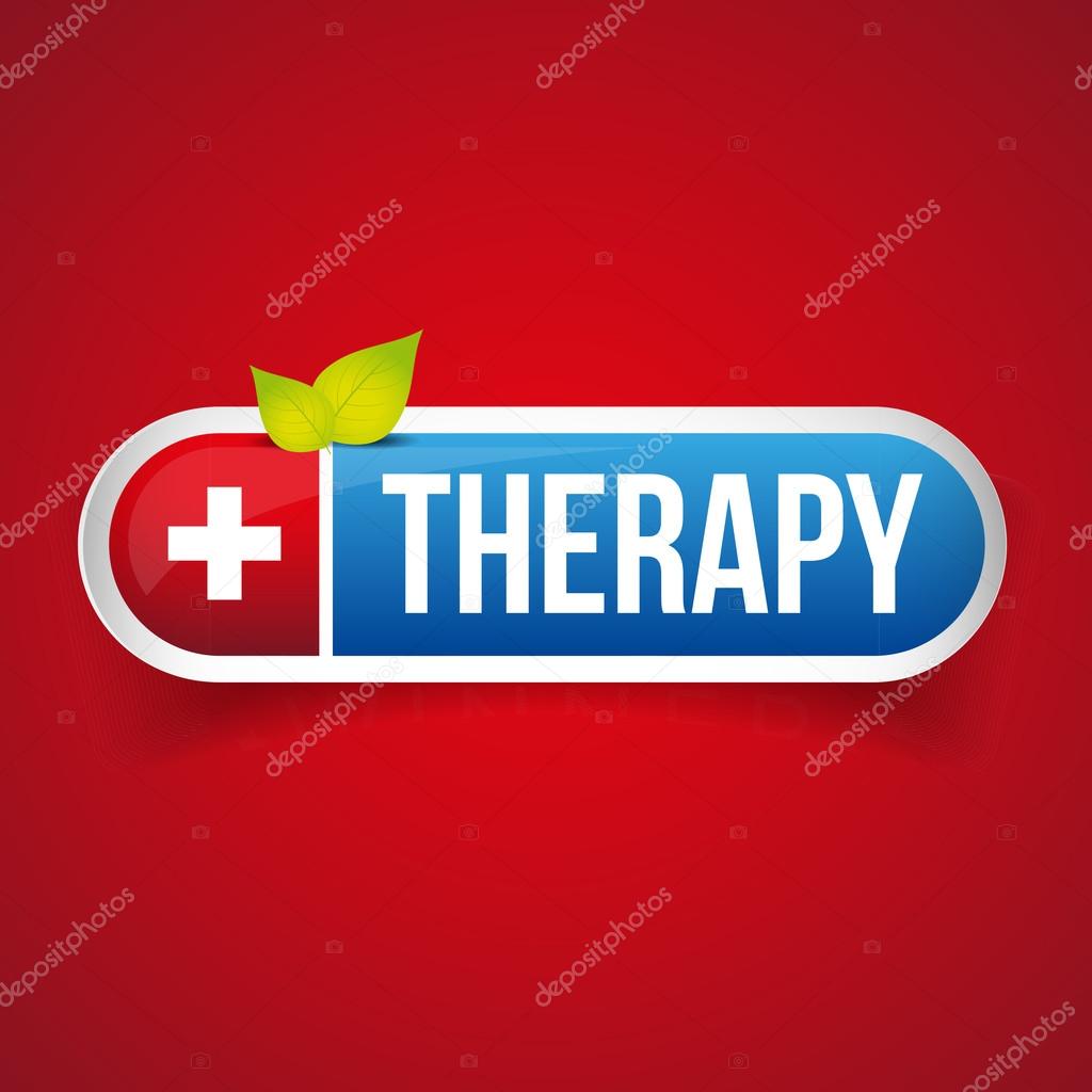Therapy button vector logo Stock Vector Image by ©Grounder #123855784