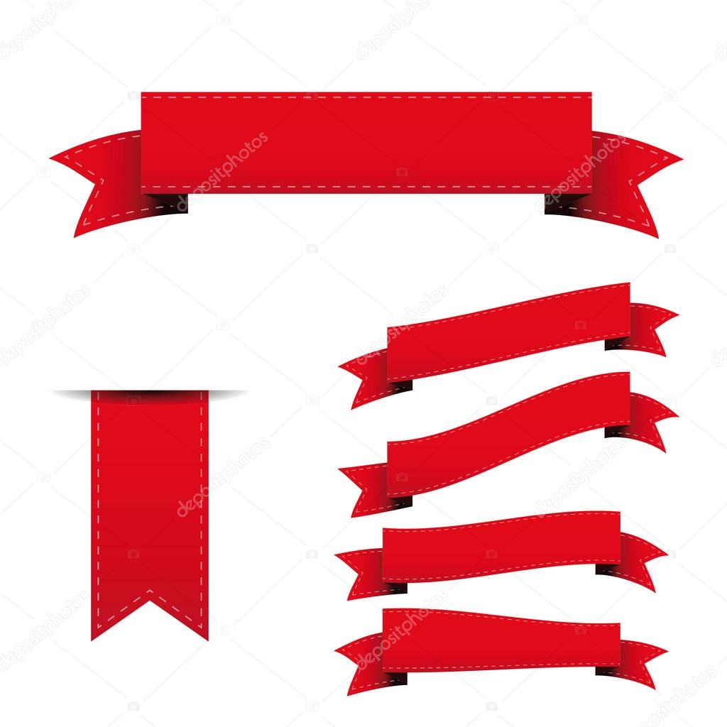 conjunto de vector de lazo rojo — Archivo Imágenes Vectoriales ...