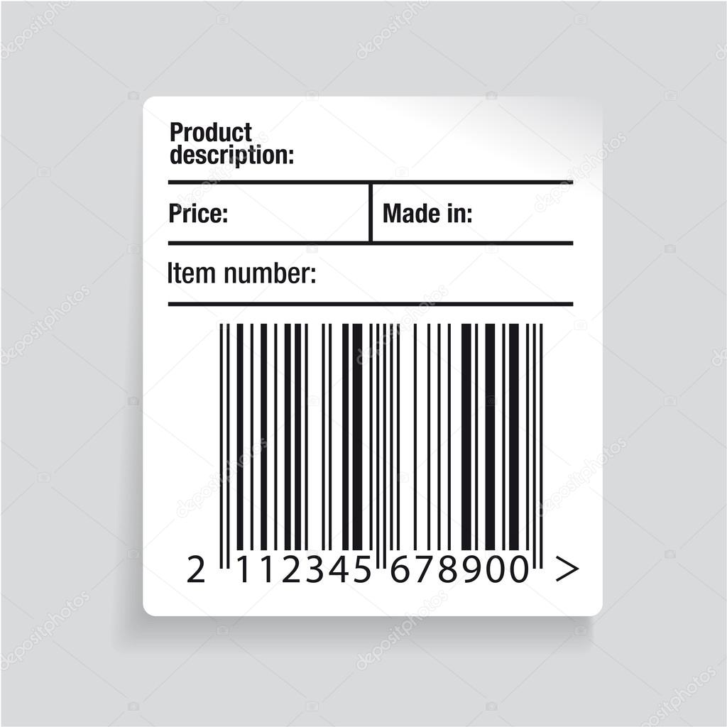 Barcode label vector Stock Vector by ©Grounder 86254800