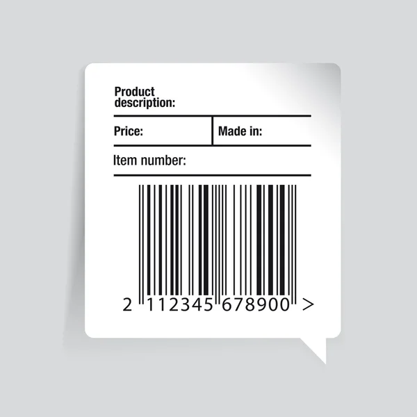 Barcode label template vector Stock Vector Image by ©Grounder #42508115