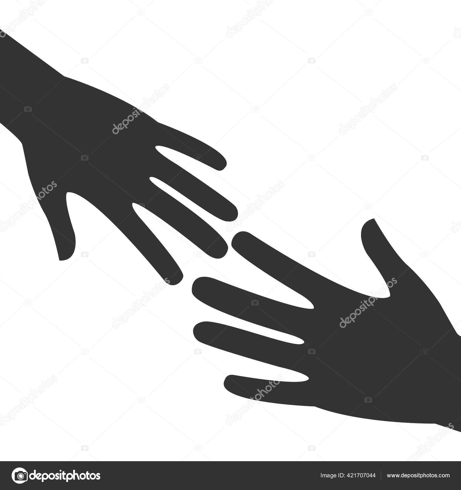 Silueta De Manos Extendidas Vector De Silueta De Manos Abiertas