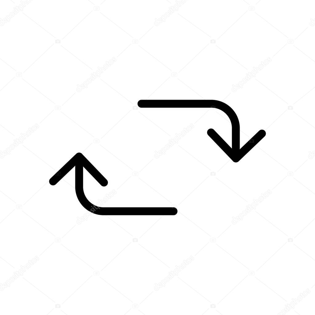 Icono de flecha. Repite las flechas. Signo de rotación cíclica. Vector ...