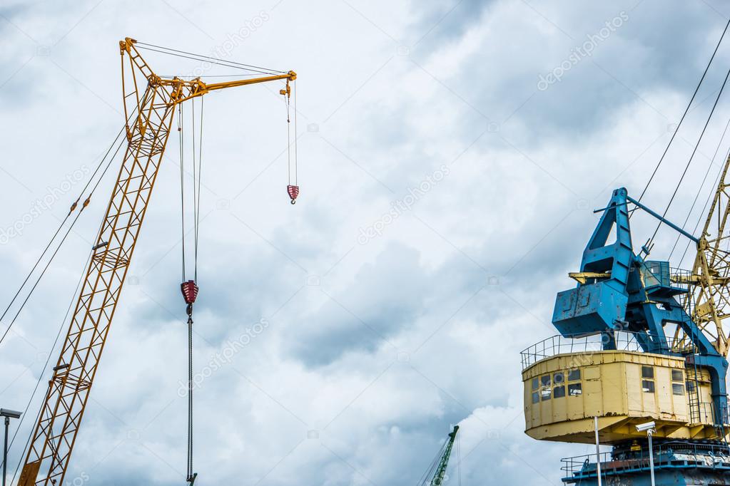 Industrial harbor background Stock Photo by ©minervastock 121495844