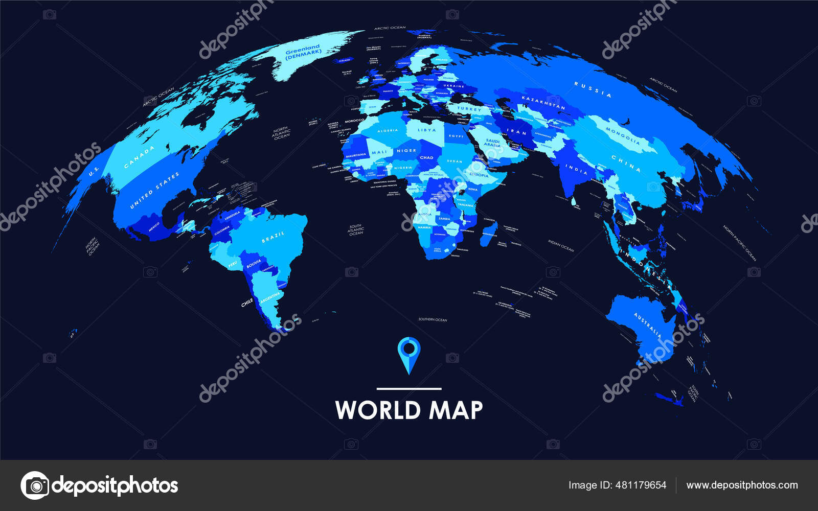 Blankt Verdenskart Med Land 2024 Verdensdagen For Punktskrift