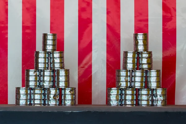 Tin can pyramid game Stock Photos, Royalty Free Tin can pyramid game ...
