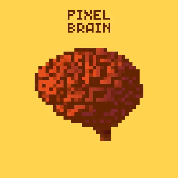 Pixel art brain isolated vector — Stock Vector © dmitriylo #88904236