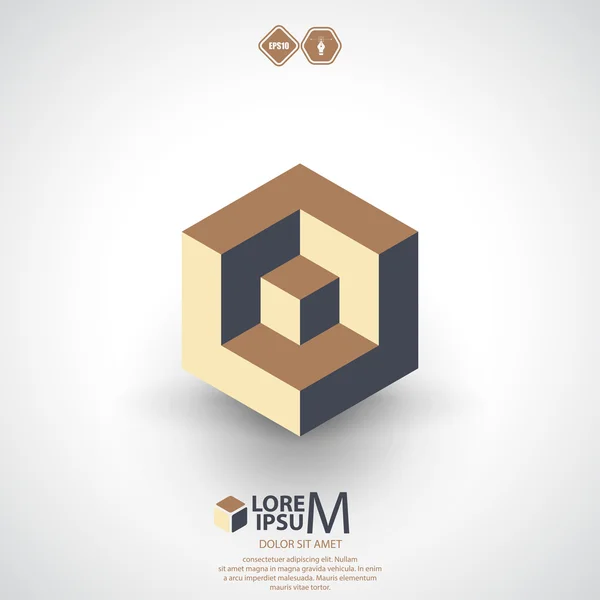 Logo del cubo imágenes de stock de arte vectorial | Depositphotos