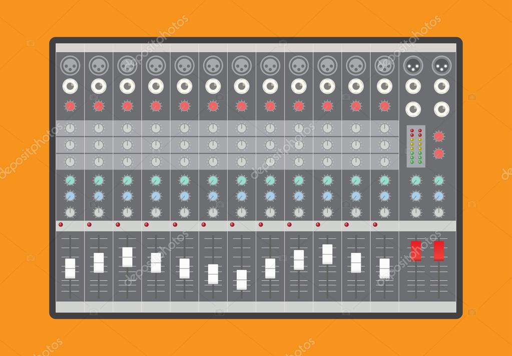 Analog audio mixer Stock Vector Image by ©i3alda #86318828