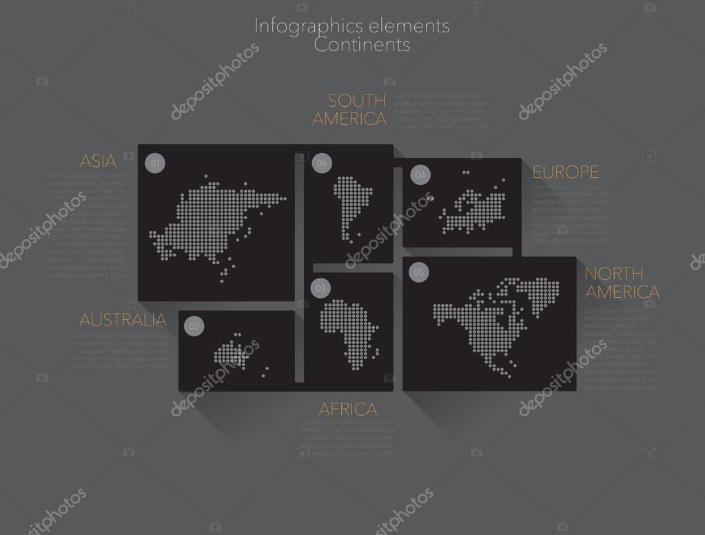 Continentes terrestres, vector Vector de stock #86318902 de ©i3alda