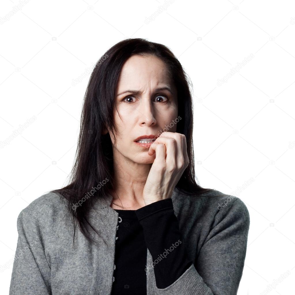 Worried older lady — Stock Photo © doglikehorse #65385705