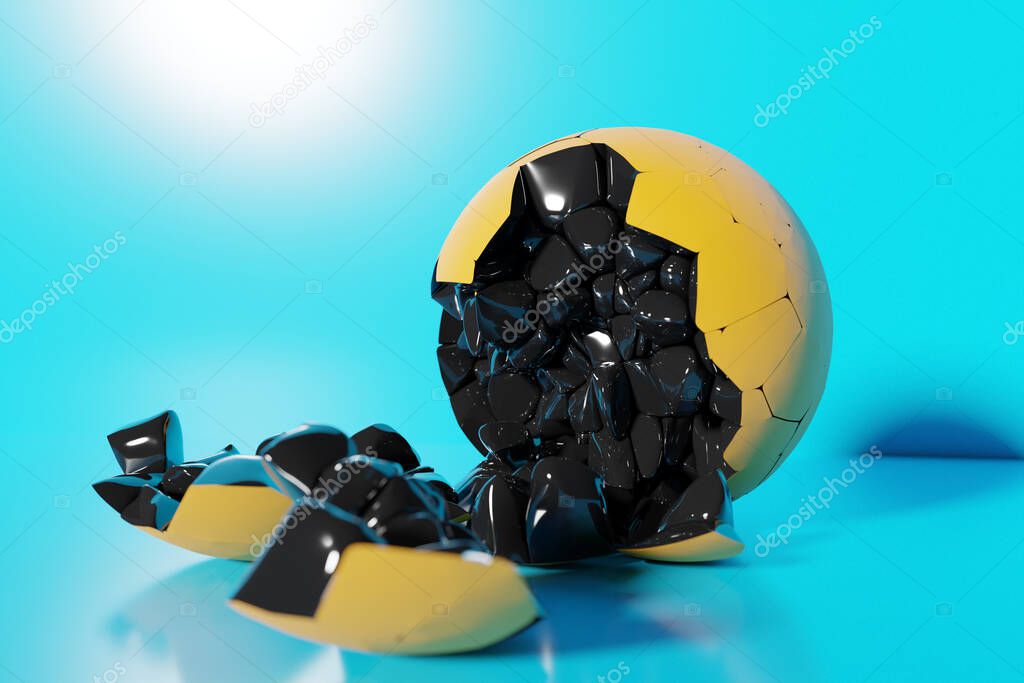 Representación 3D de una forma volumétrica de una bola. La geometría de ...