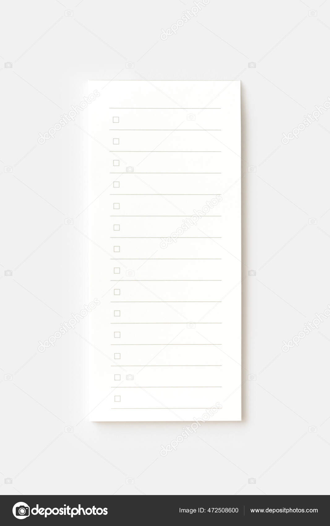Blank Note Paper Pad Isolated White Clipping Path Close — Stock Photo ...