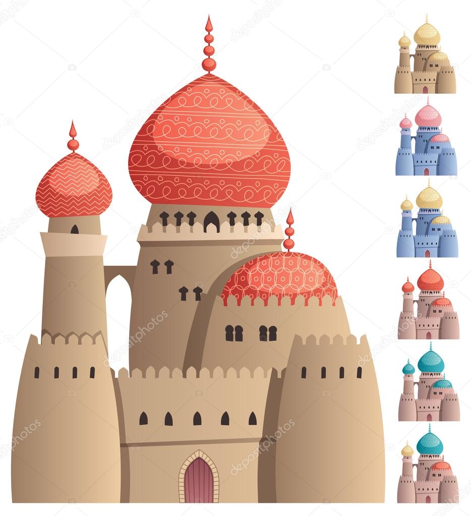 Arabian Castle on White Stock Vector Image by ©Malchev #82779642