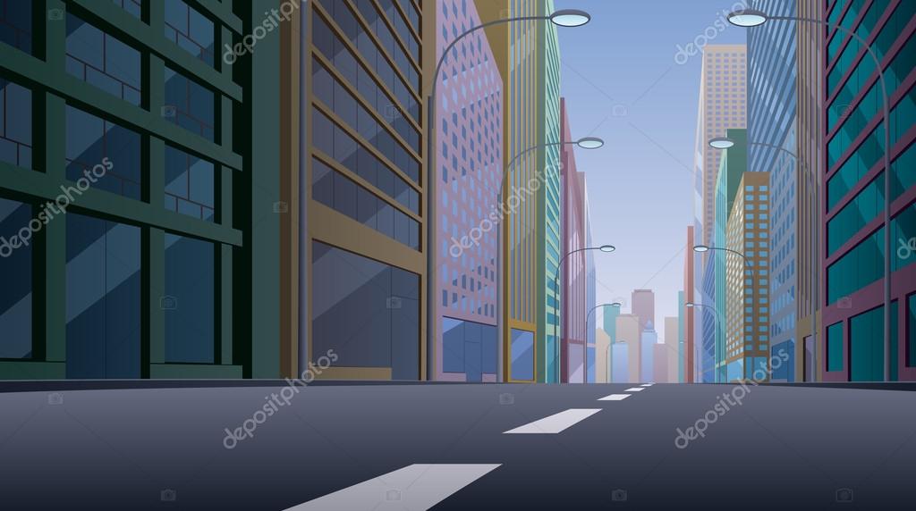 City Street Background Stock Vector Image by ©Malchev #87325348