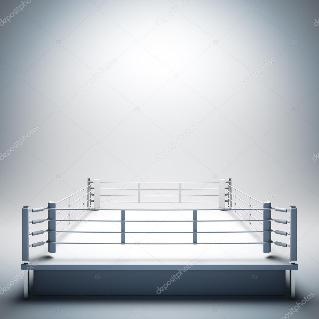 Empty white boxing ring. — Stock Photo © _nav_ #64122383