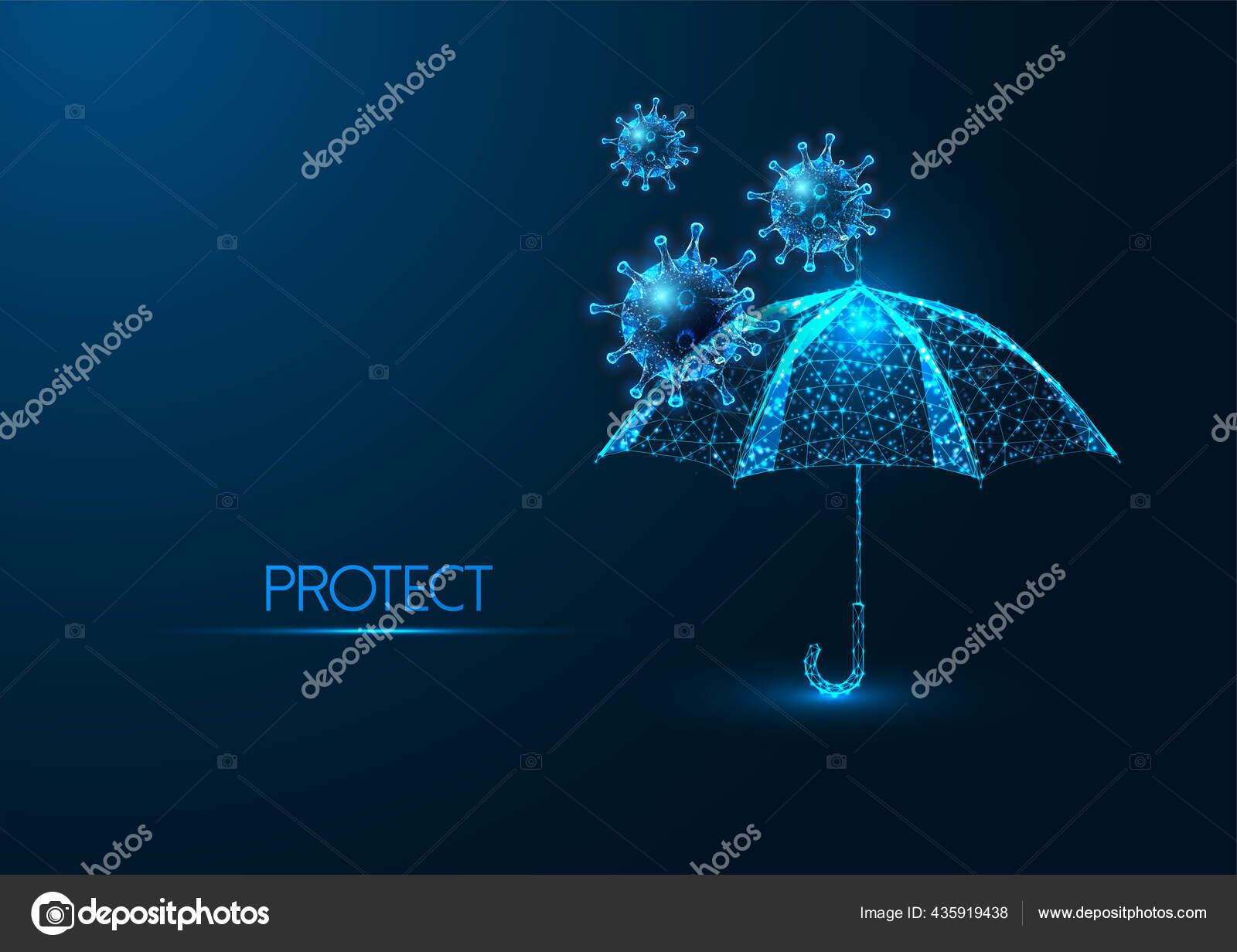 Futuristic covid-19 coronavirus disease protection concept. Coronavirus ...
