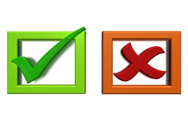 Checkbox and Cross 3D Stock Photo by ©richter1910 64827707