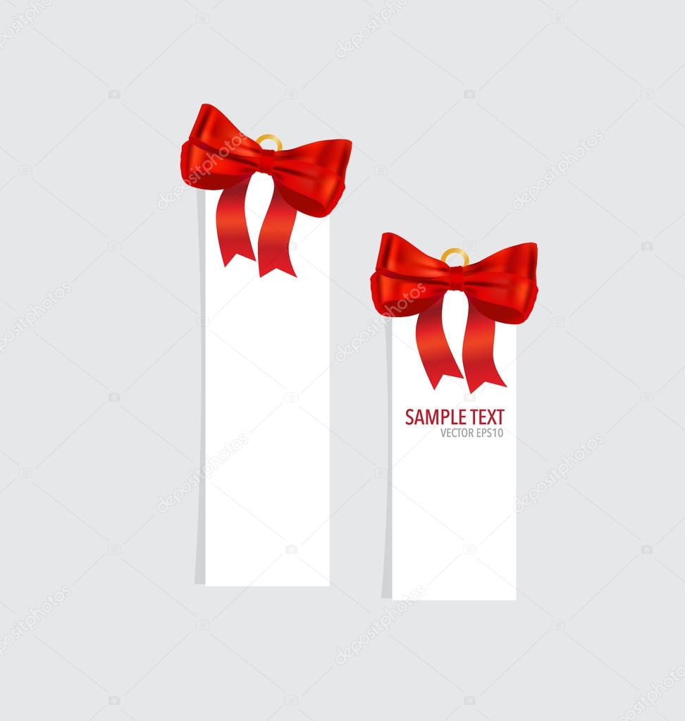 Cards with red ribbons Stock Illustration by ©jannystockphoto #100157482