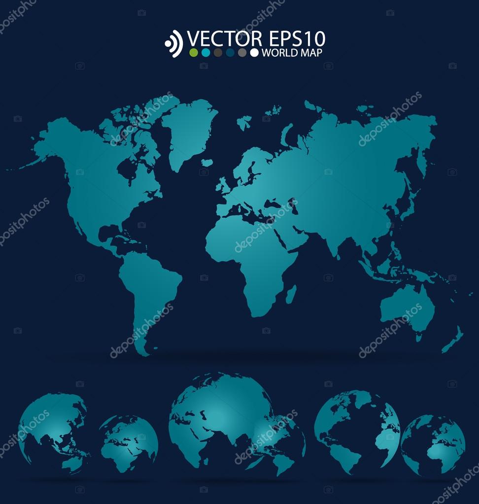 Modern world map design, vector illustration. Stock Vector by ...