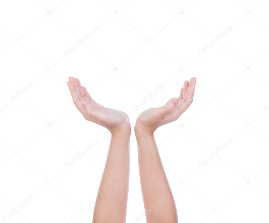 Two hand isolated on white background Stock Photo by ©jannystockphoto ...
