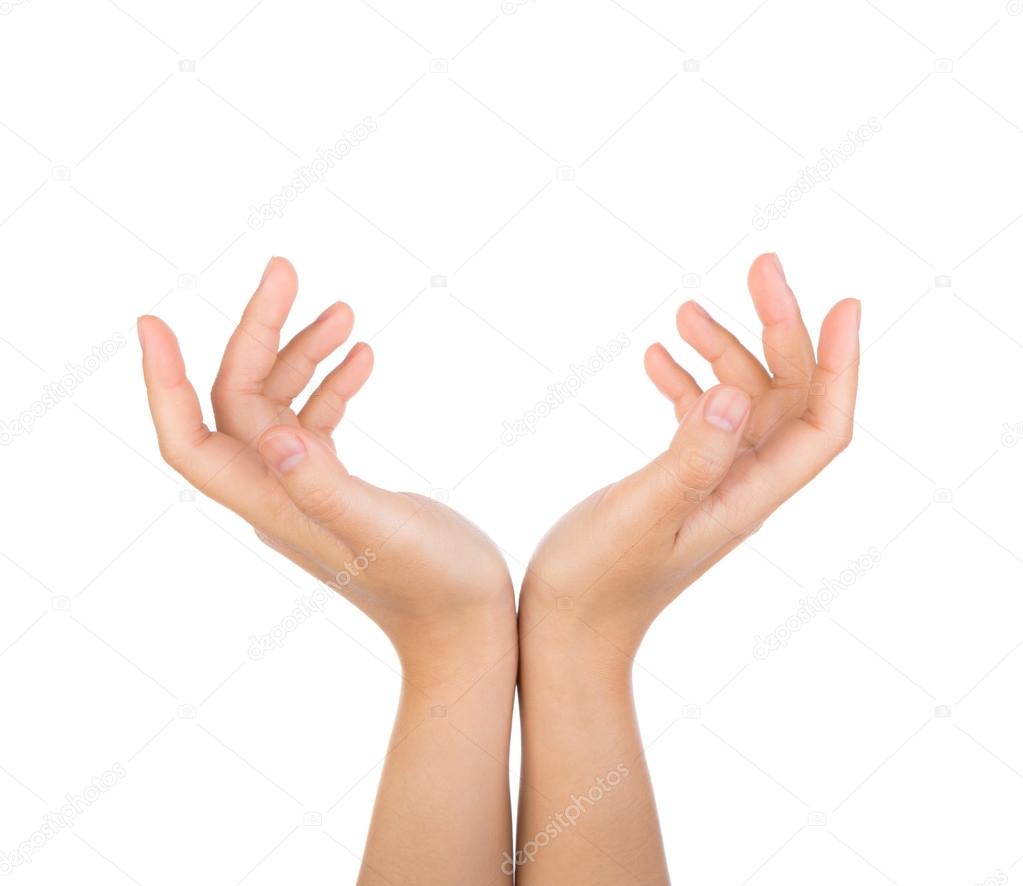 Two hands isolated on white background Stock Photo by ©jannystockphoto ...