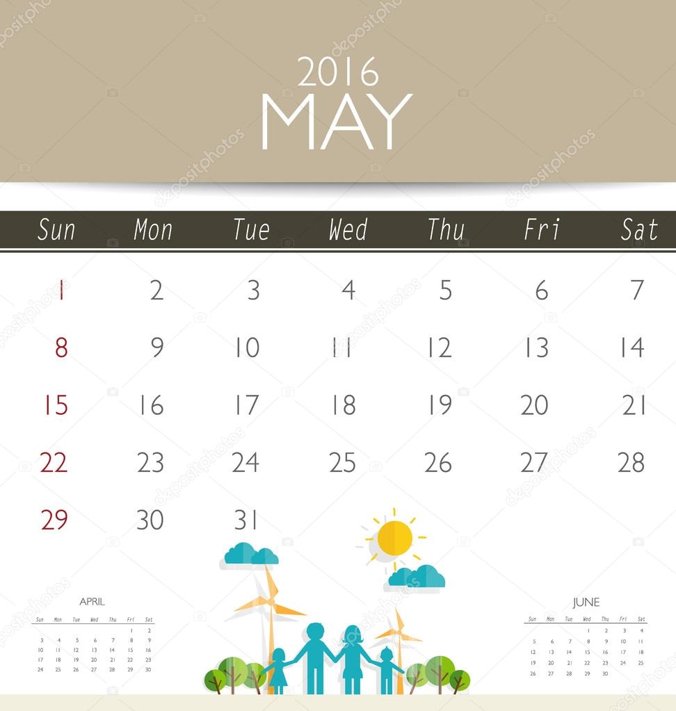 Kalender bulanan untuk May Vektor Stok oleh ©jannystockphoto 86962220