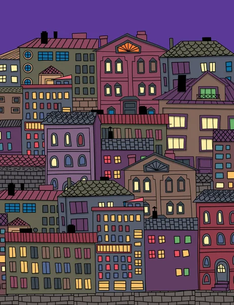 Hand drawn town — Free Stock Vector © katerinamk #87840584