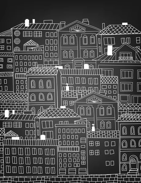 Hand drawn town — Free Stock Vector © katerinamk #87840584