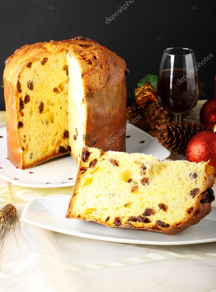 Cake on Christmas table Stock Photo by ©lorenzograph 59863109