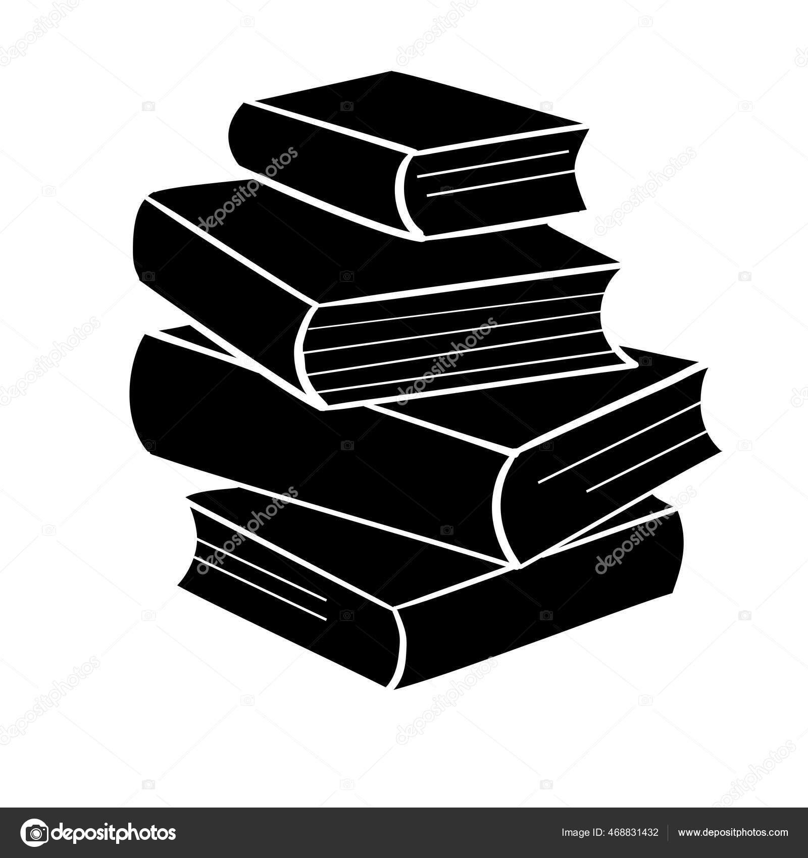 Stack Of Books Silhouette