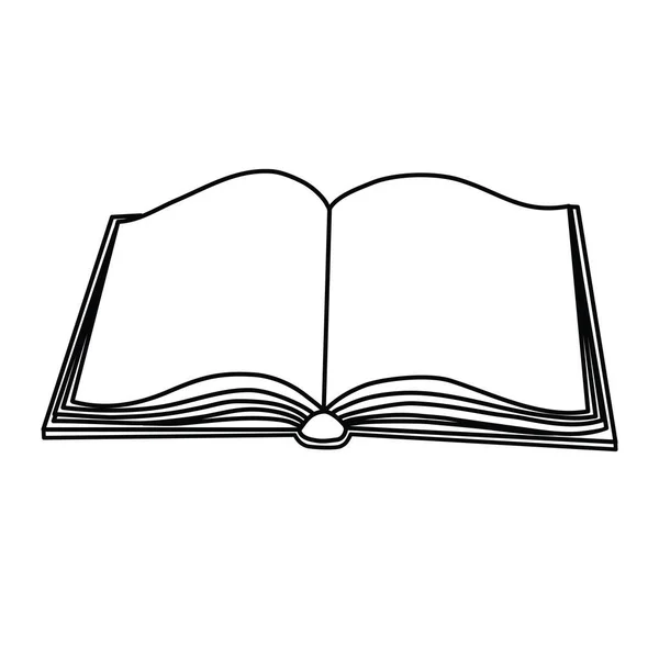 Vektor Skiss Illustration Tom Öppen Bok Och Stapel Böcker vektor av ...