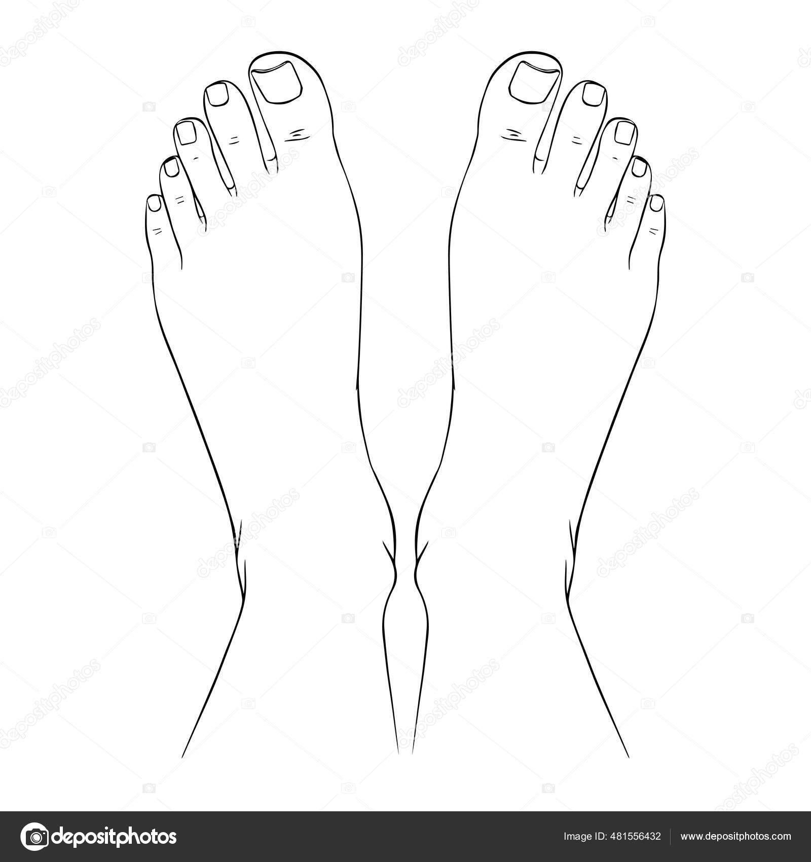 Foot Drawing Outline