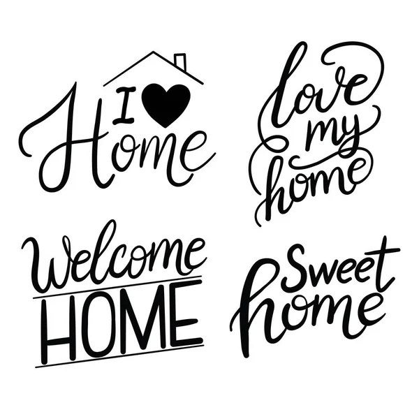 Bienvenida a casa letras Imágenes Vectoriales, Gráfico Vectorial de ...