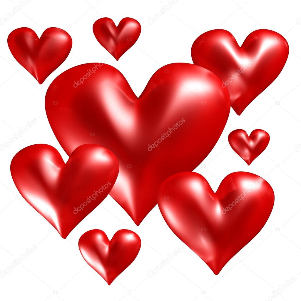 Group of red hearts Stock Photo by ©SSilver 61897725