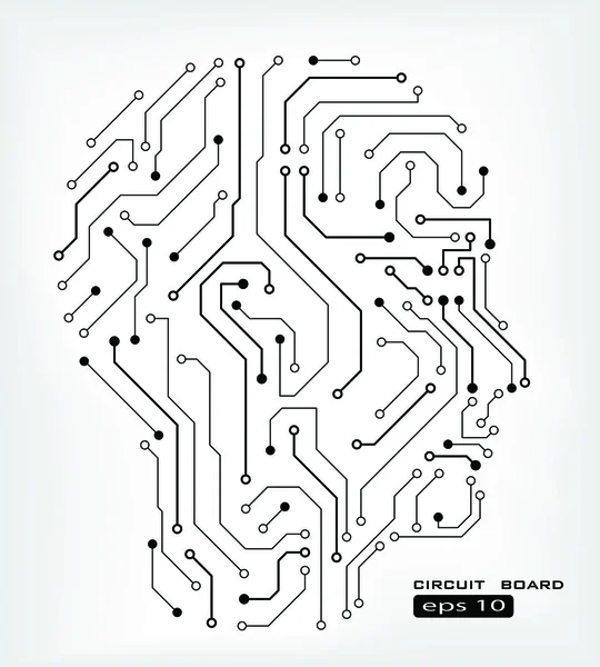 Digital circuit human head silhouette Stock Vector Image by ©donscarpo #82404540