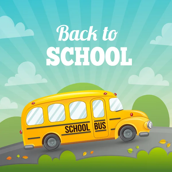 School bus and greeting text. Stock Vector Image by ©Chuhail #115420296