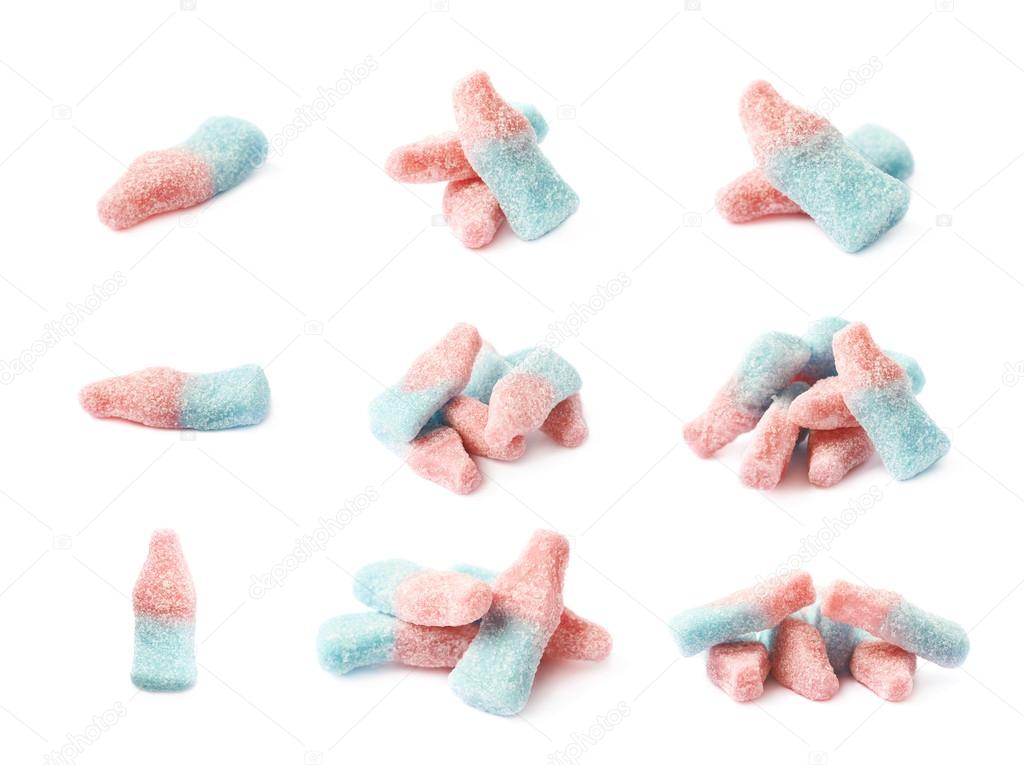 Bottle shaped fizzy candy Stock Photo by ©nbvf89 114859546