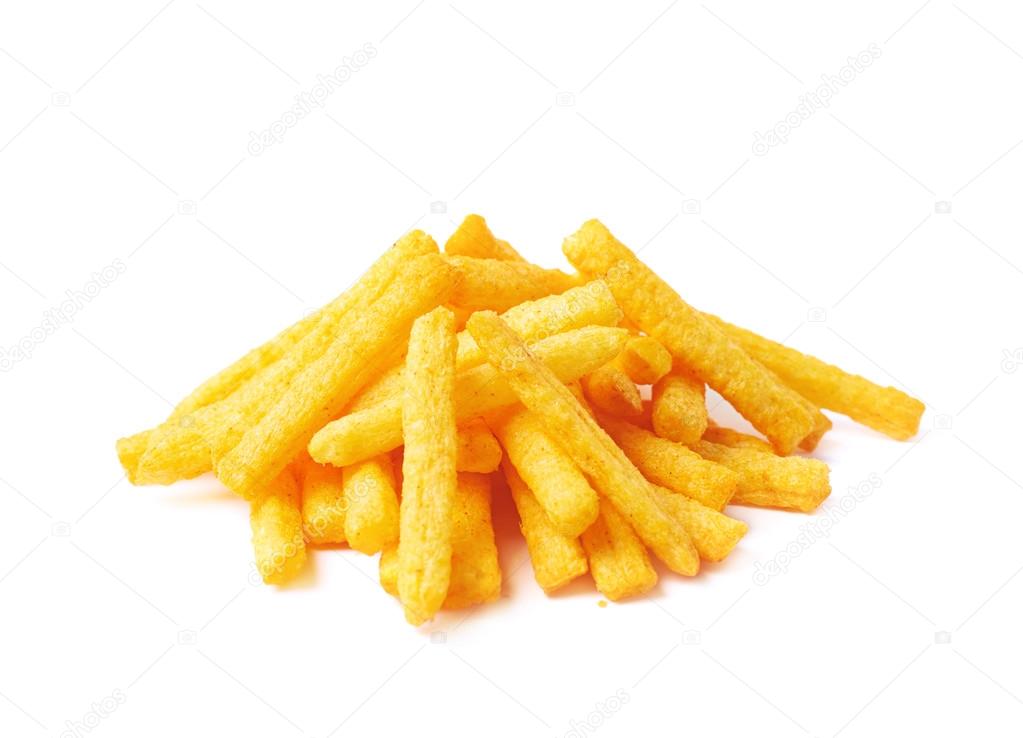 Cheese puff sticks isolated — Stock Photo © nbvf89 #98451960