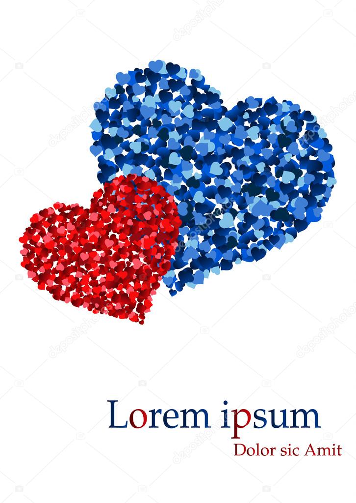 A blue and a red heart Stock Vector Image by ©tikir1 #62660821