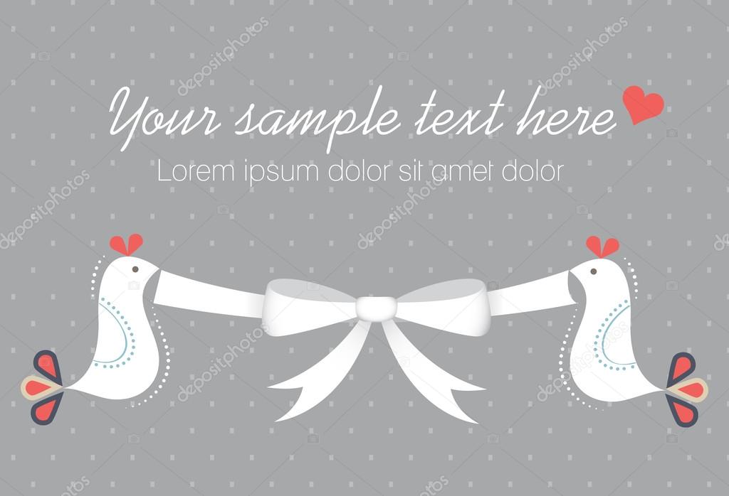 Doves carrying a ribbon Stock Vector by ©tikir1 62661029