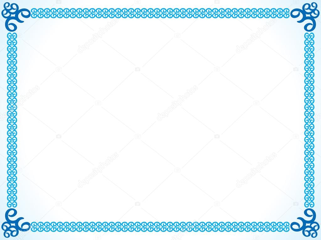 Borda azul artística abstrata — Vetor de Stock © rioillustrator #73488095