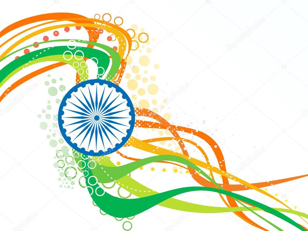 Abstract artistic indian flag wave Stock Vector by ©rioillustrator 77782350